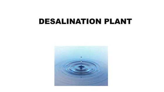 Desalination of sea water | PPT