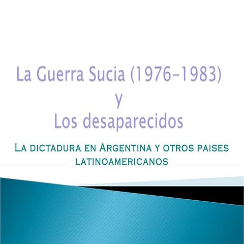La Guerra Sucia en Argentina | PPT