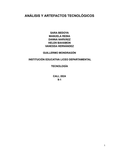 TALLER DE ANALISIS SOLUCION DE TECNOLOGIA | PDF | Computing | Technology & Computing