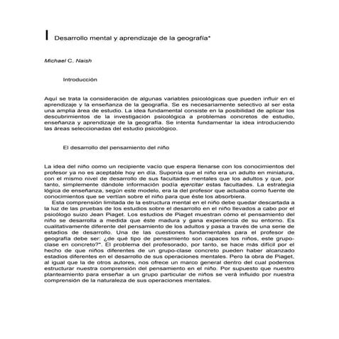 EXPOSICION- GEOGRAFIA.pdf Desarrollo y Aprendizaje | PDF