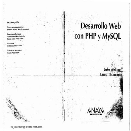 Desarrollo web-con-php-y-mysql-luke-welling-y-laura-thomson | PDF