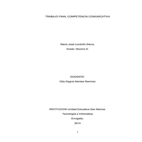 Proyecto final | DOCX | Technology & Computing