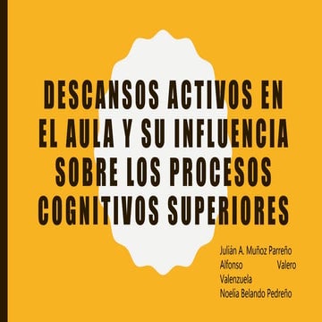 Curso Formación Descansos activos 1 de 2 | PPT