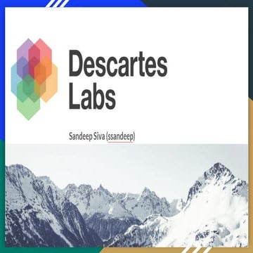 Descartes Labs Presentation | PDF