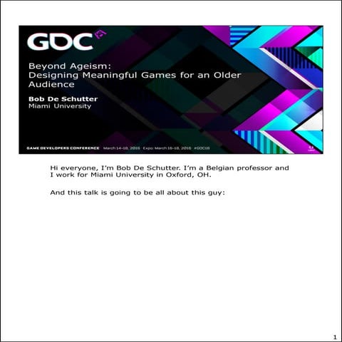 Beyond Ageism: Designing Meaningful Games for an Older Audience | PDF