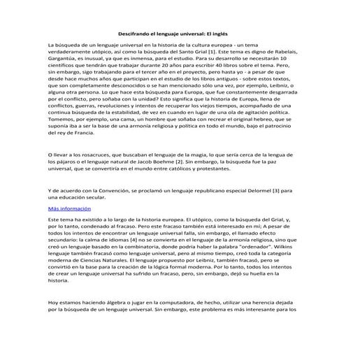 Descifrando el lenguaje universal | PDF
