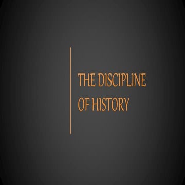 Descipline of history | PPTX