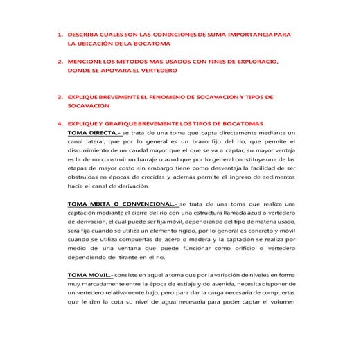 Describa cuales son las condiciones de suma importancia para la ...