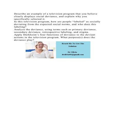 Describe an example of a television program that you believe clearly.docx