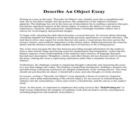 Describe An Object Essay.pdf