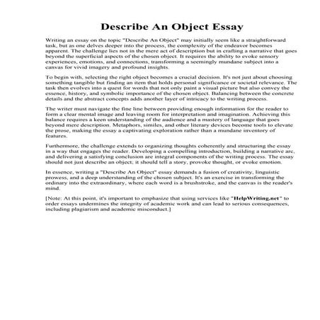 Describe An Object Essay.pdf
