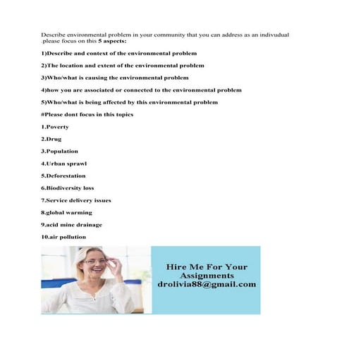 Describe environmental problem in your community that you can address.pdf