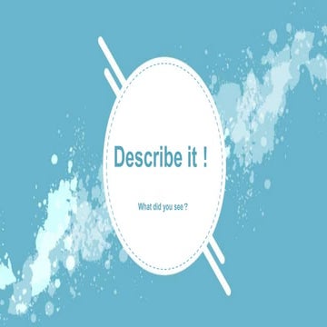Describe it! Quick powerpoint for Starter ESL to practice describing. | PPT