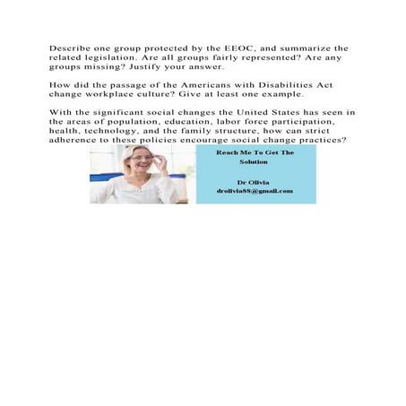 Describe one group protected by the EEOC, and summarize the related .docx