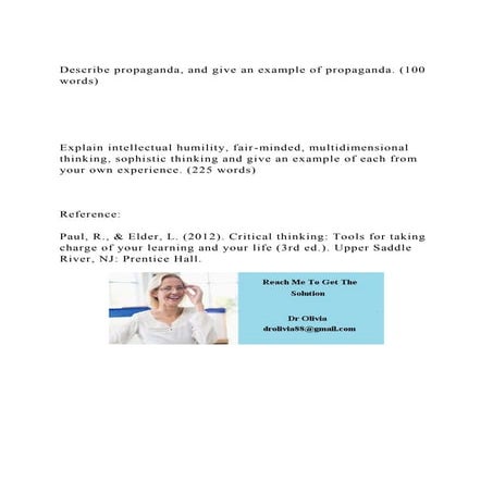 Describe propaganda, and give an example of propaganda. (100 words.docx