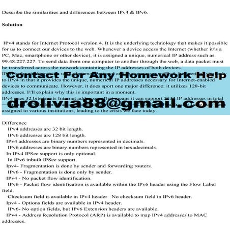 Describe the similarities and differences between IPv4 & IPv6.So.pdf