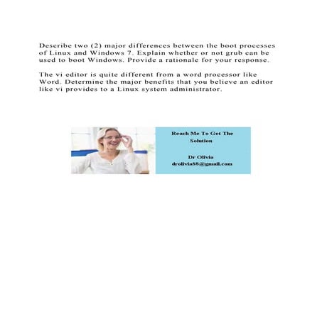 Describe two (2) major differences between the boot processes of L | DOCX