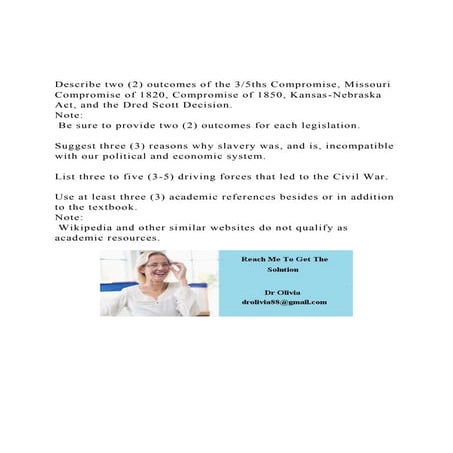 Describe two (2) outcomes of the 35ths Compromise, Missouri C | PDF