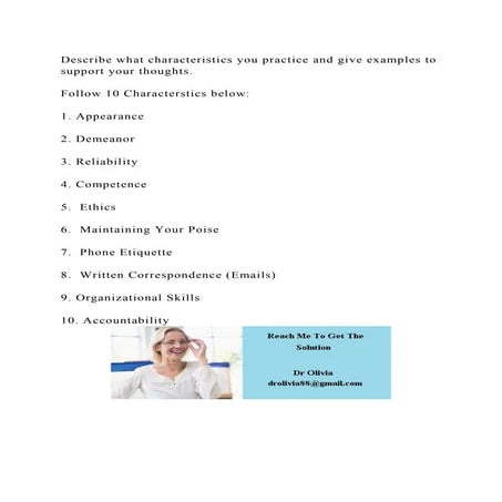 Describe what characteristics you practice and give examples to supp.docx