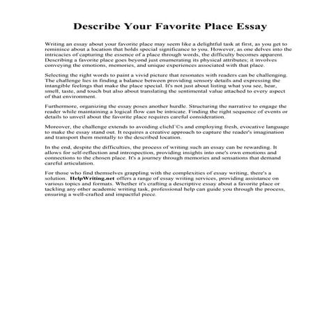 Describe Your Favorite Place Essay.pdf
