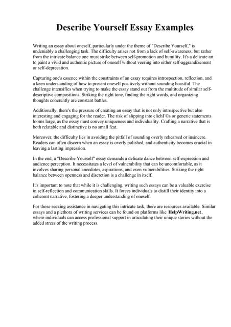 Describe Yourself Essay Sample.pdf