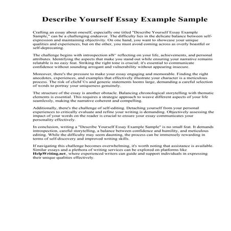 Describe Yourself Essay Sample.pdf