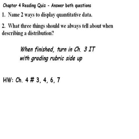 Describing Quantitative Data | PPT