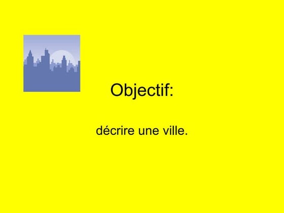 DESCRIBING MY CITY | PPT