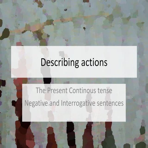 Describing actions | PPT