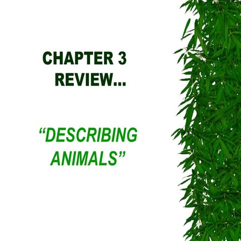 Describing animals (science) | PPT