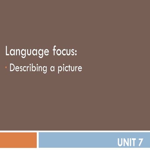 Describing a picture | PPT