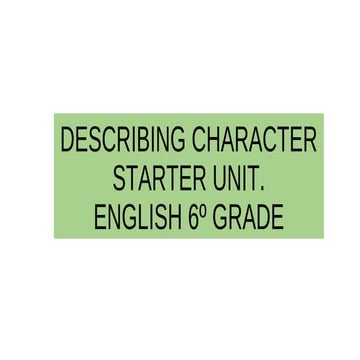 Describing character | PPT