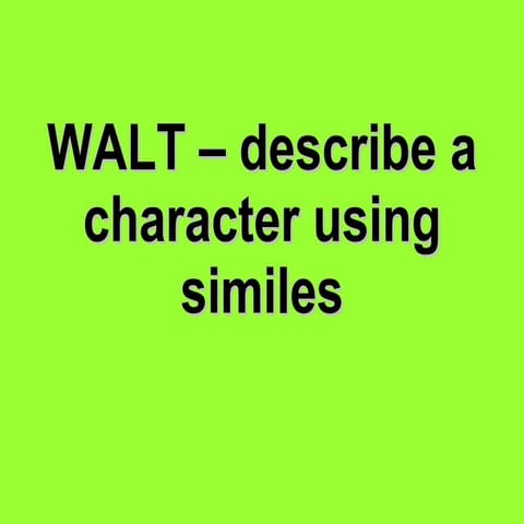Describing characters using similes | PPT