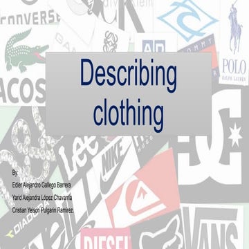 Describing clothing | PPTX
