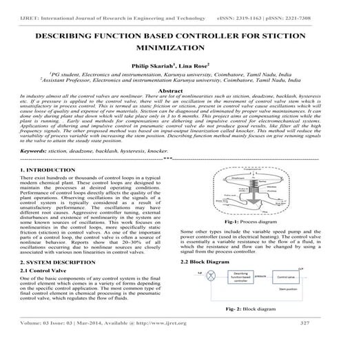 Describing function based controller for stiction | PDF