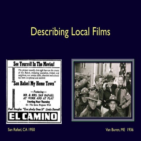 Describing Local Films: New Thoughts on Itinerant Produced Works | PDF ...