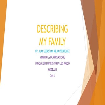 Describing my family | PPT