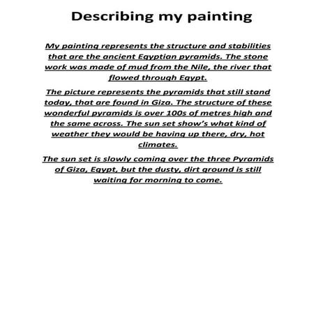 Describing my painting | DOCX
