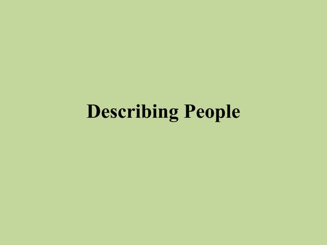 Descriptive text ppt | PPTX