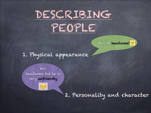 Lesson 2 describing people | PPTX