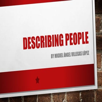 Describing People | PPT