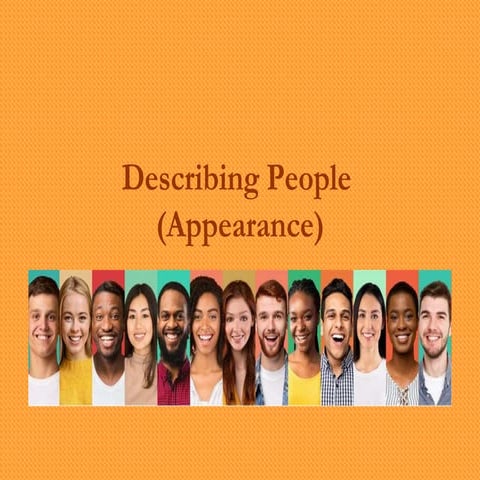 Describing Appearance Describing People Appearance | PDF