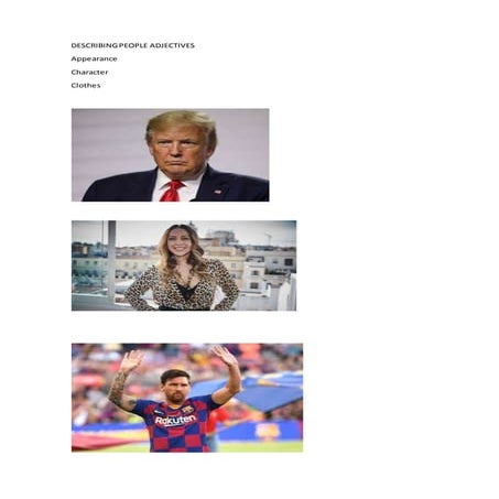 Describing people 1 | DOCX