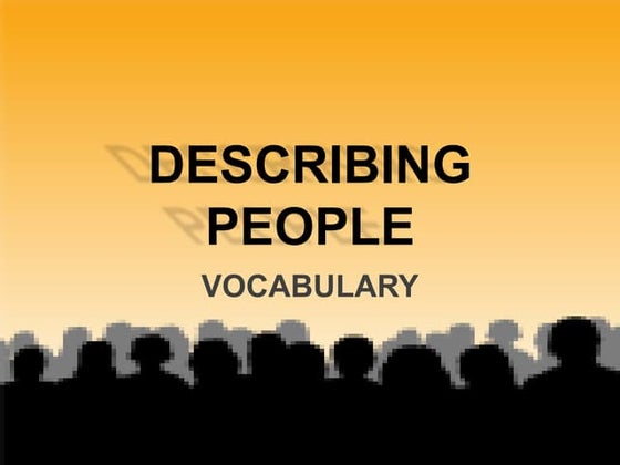 Describing character | PPT | Participant Sports | Fitness and Exercise