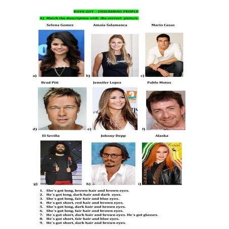 Describing people / have got | PDF