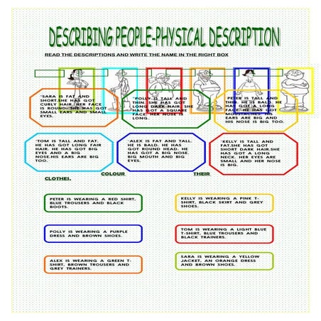Describing people worksheet | DOC