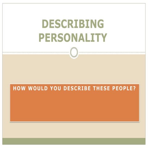 Describing personality | PPT