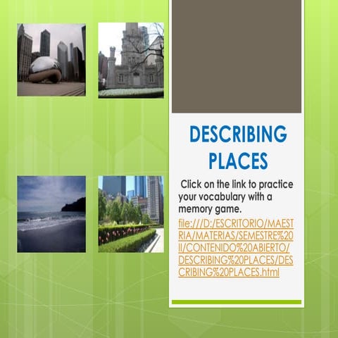 DESCRIBING PLACES | PPTX