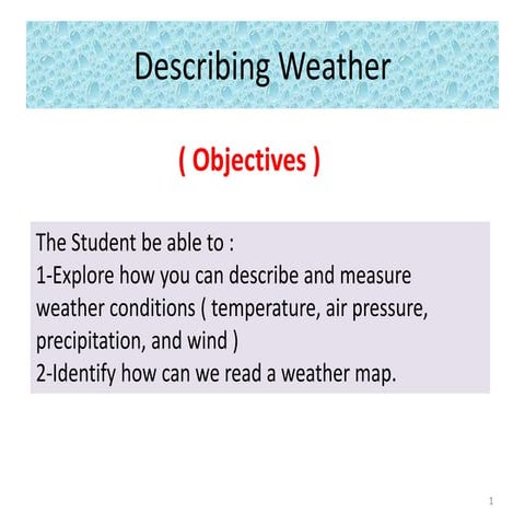 Describing weather g3 | PPTX | Weather | Science