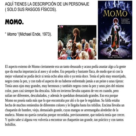 Descripción de Momo | PPT